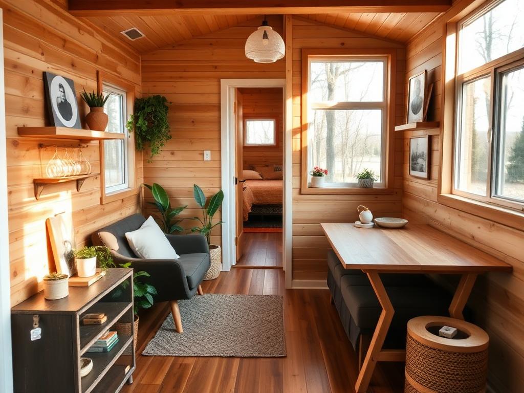 Tiny Home Big Impact Maximizing Light And Space With Light Hardwood Flooring