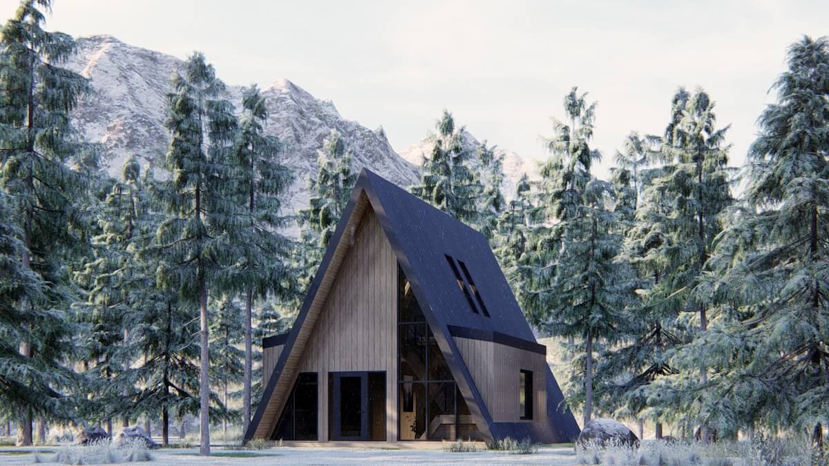 Check Out the Stunning Ridgeline A-Frame (Pre-Order) Tiny House Plan – TinyHousePlans.com